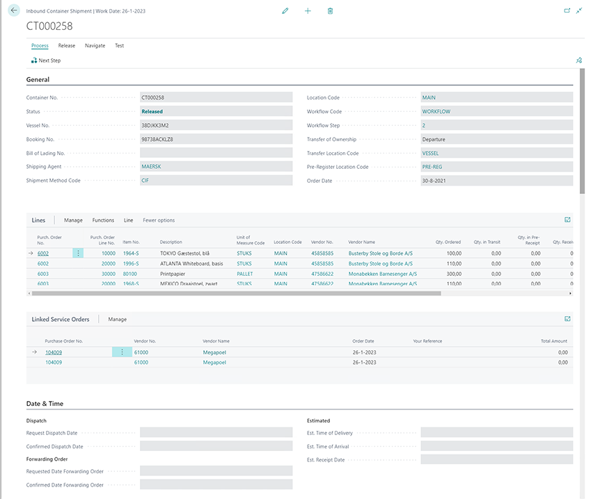 Powerblox Incoming Container Handling - Inbound Container Management